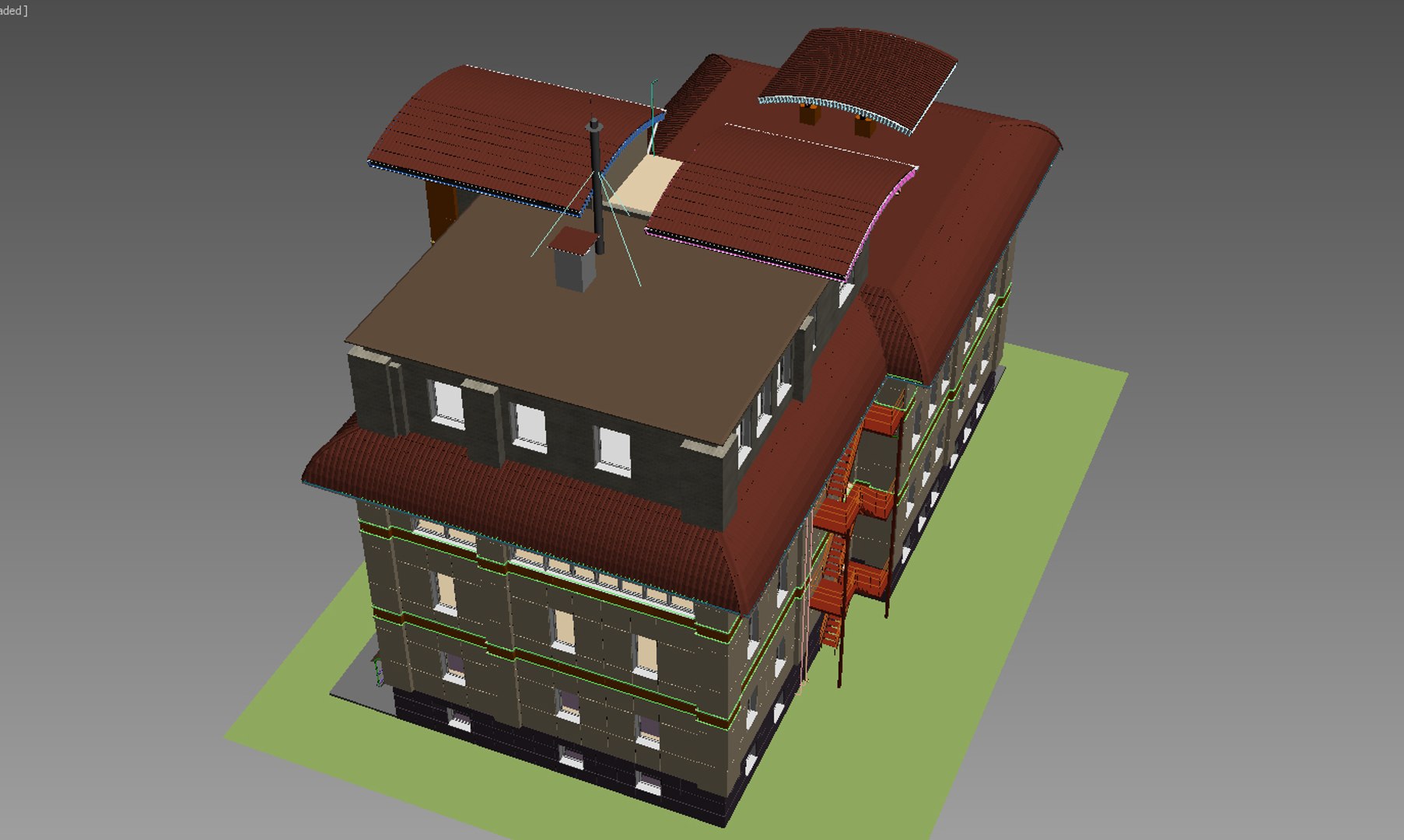 3ds Max Rainscreen Cladding House