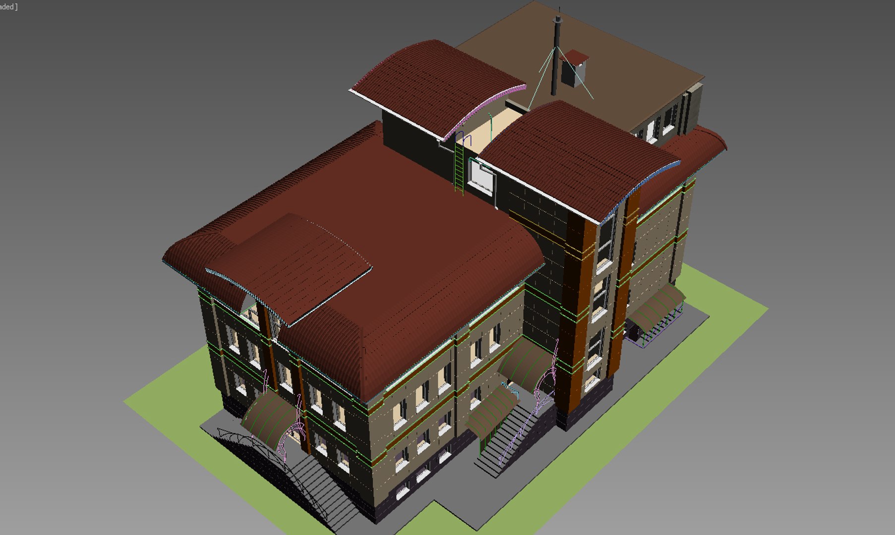 3ds Max Rainscreen Cladding House