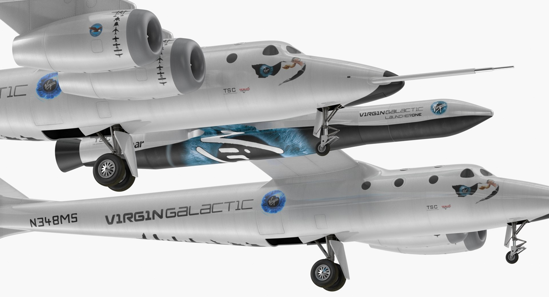 Virgin galactic launcherone rocket 3D model - TurboSquid 1262427