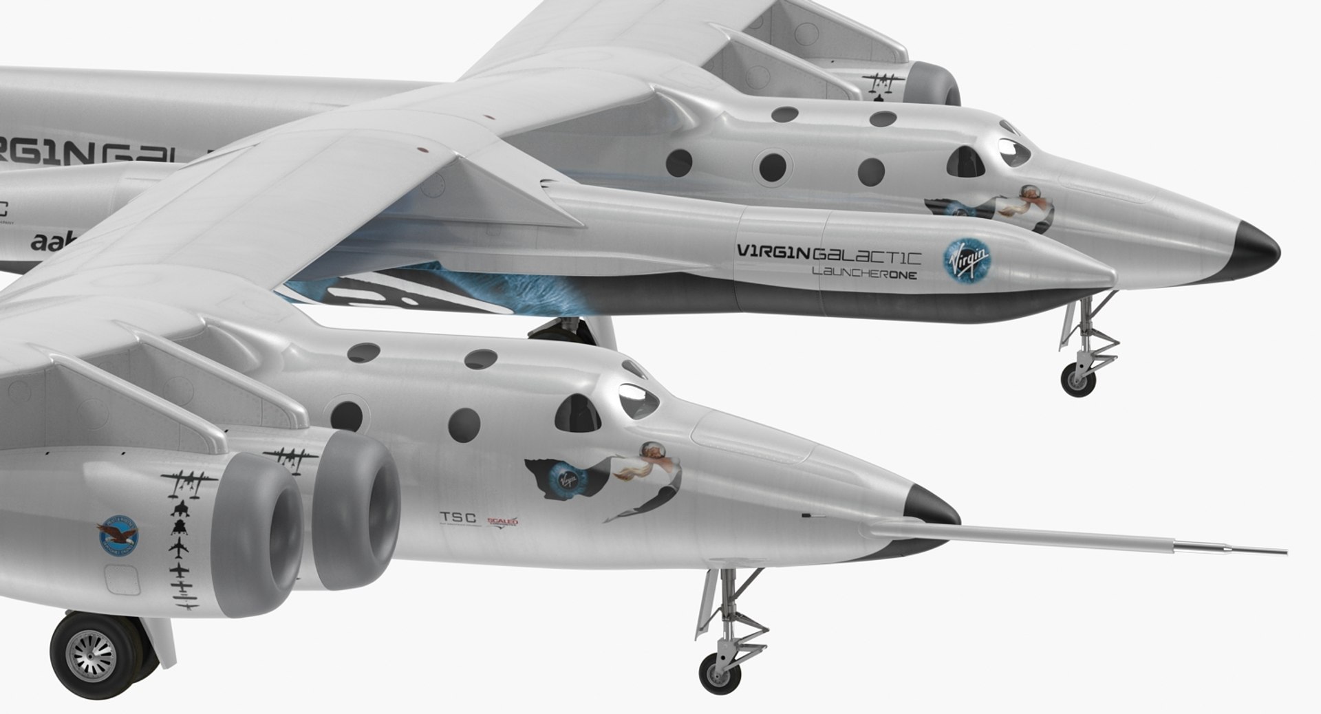 Virgin galactic launcherone rocket 3D model - TurboSquid 1262427