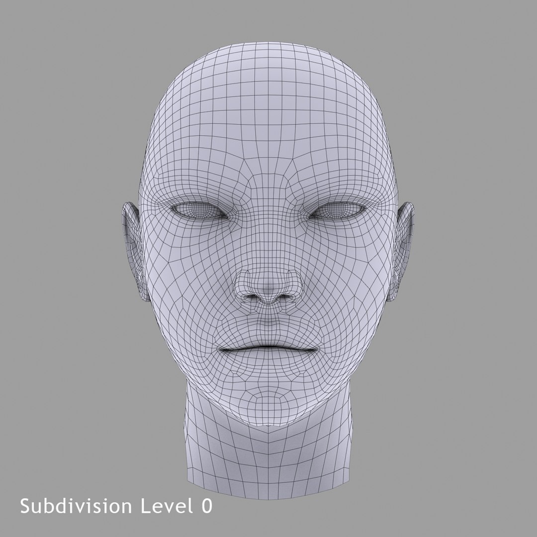 human female head 3d model