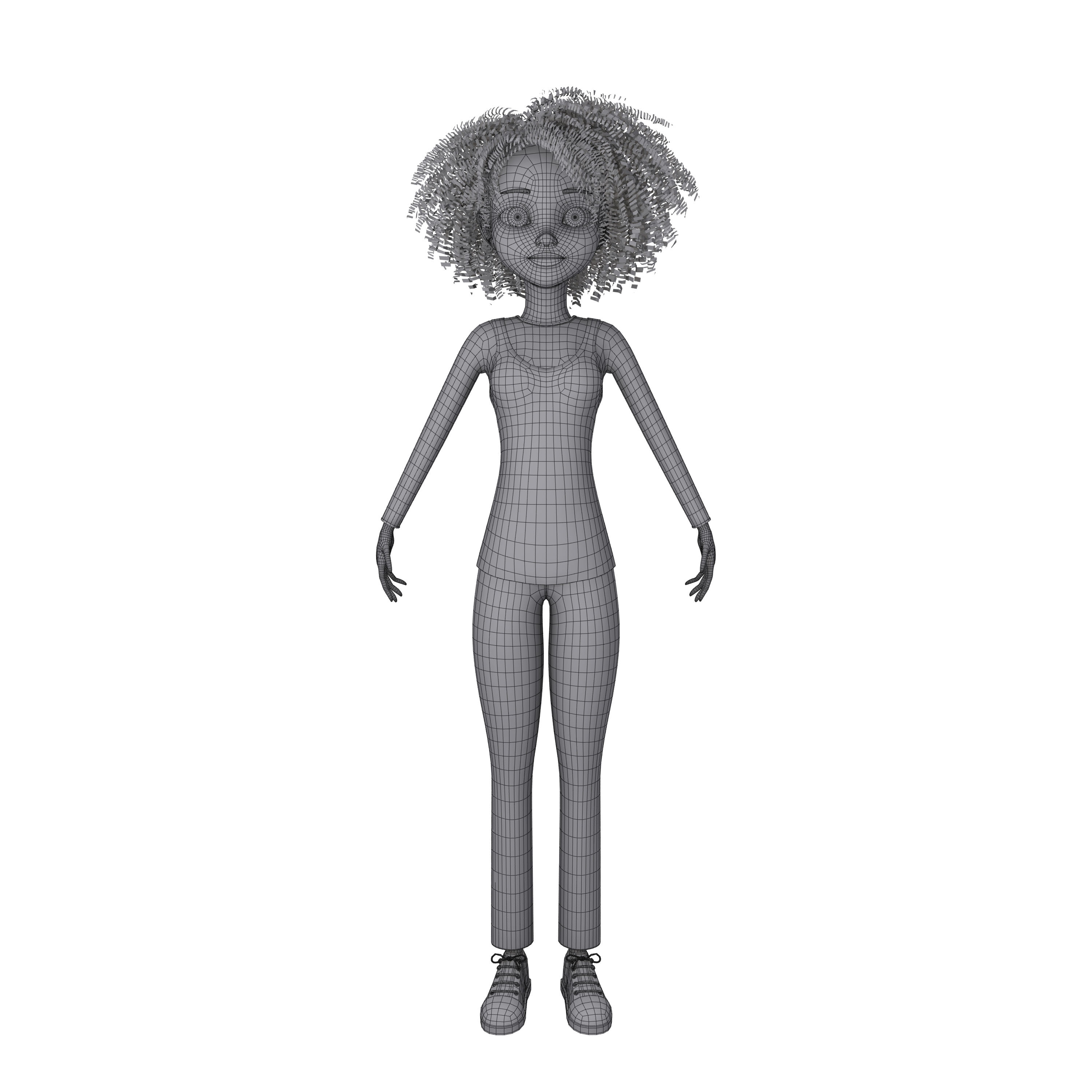 3D model girl cartoon toon - TurboSquid 1687765