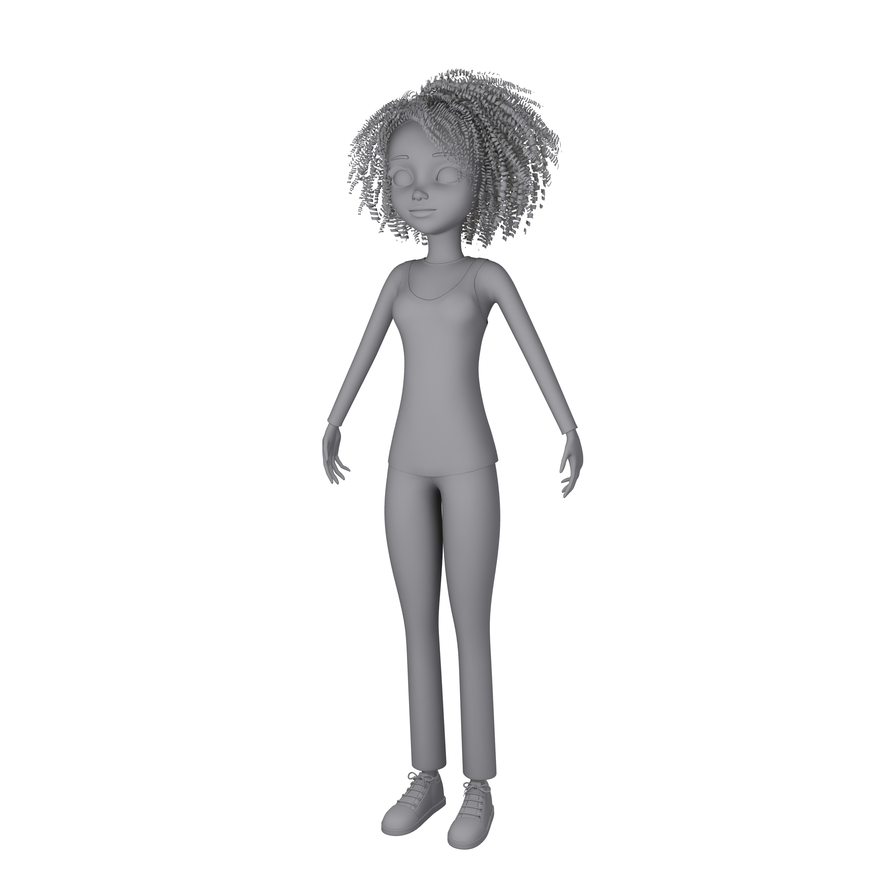 3D model girl cartoon toon - TurboSquid 1687765