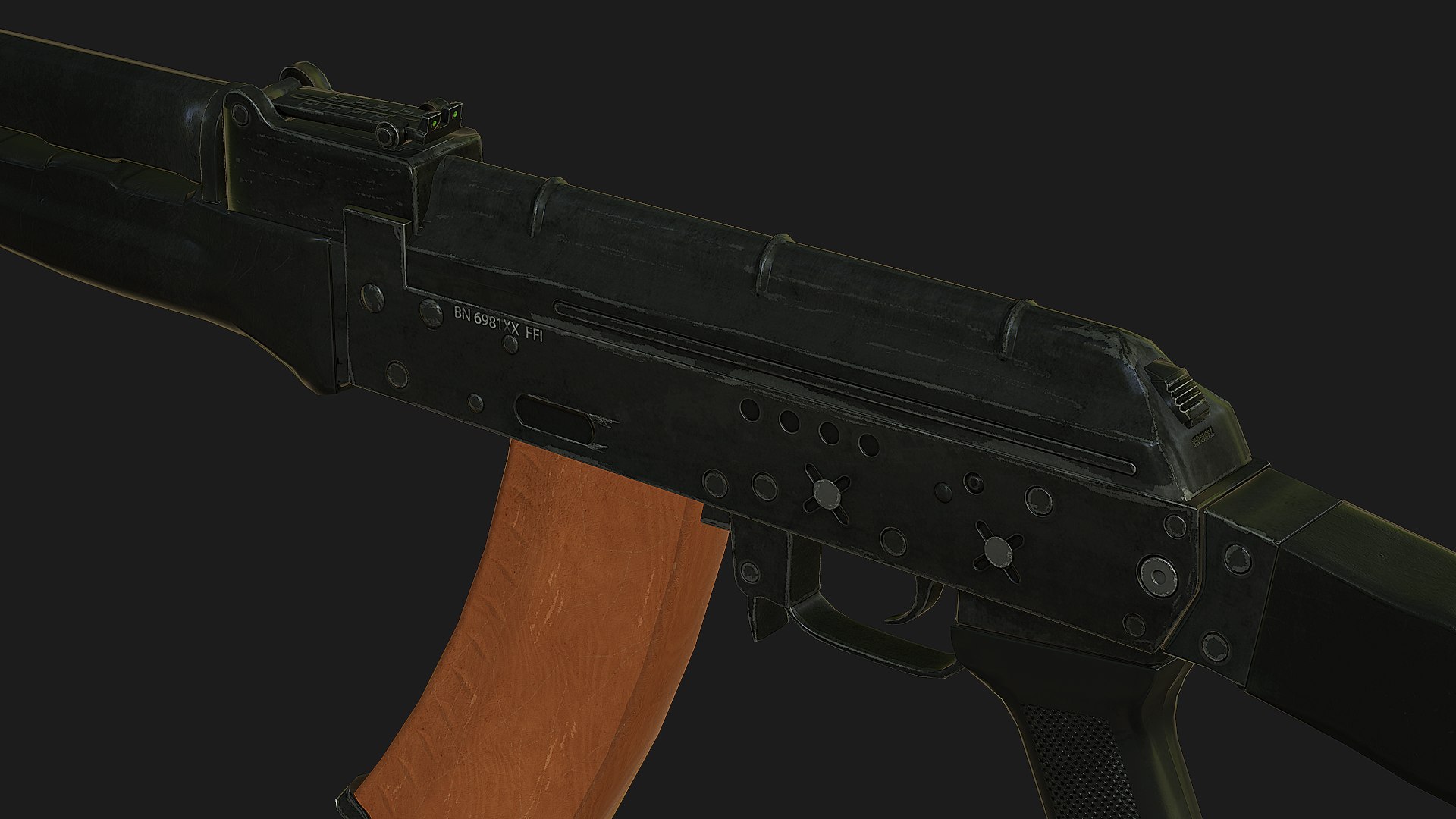 3d model kalashnikov assault rifle