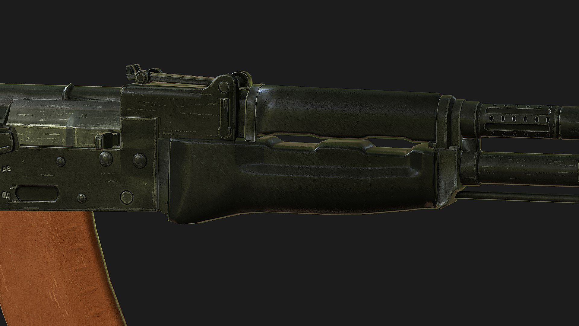 3d model kalashnikov assault rifle
