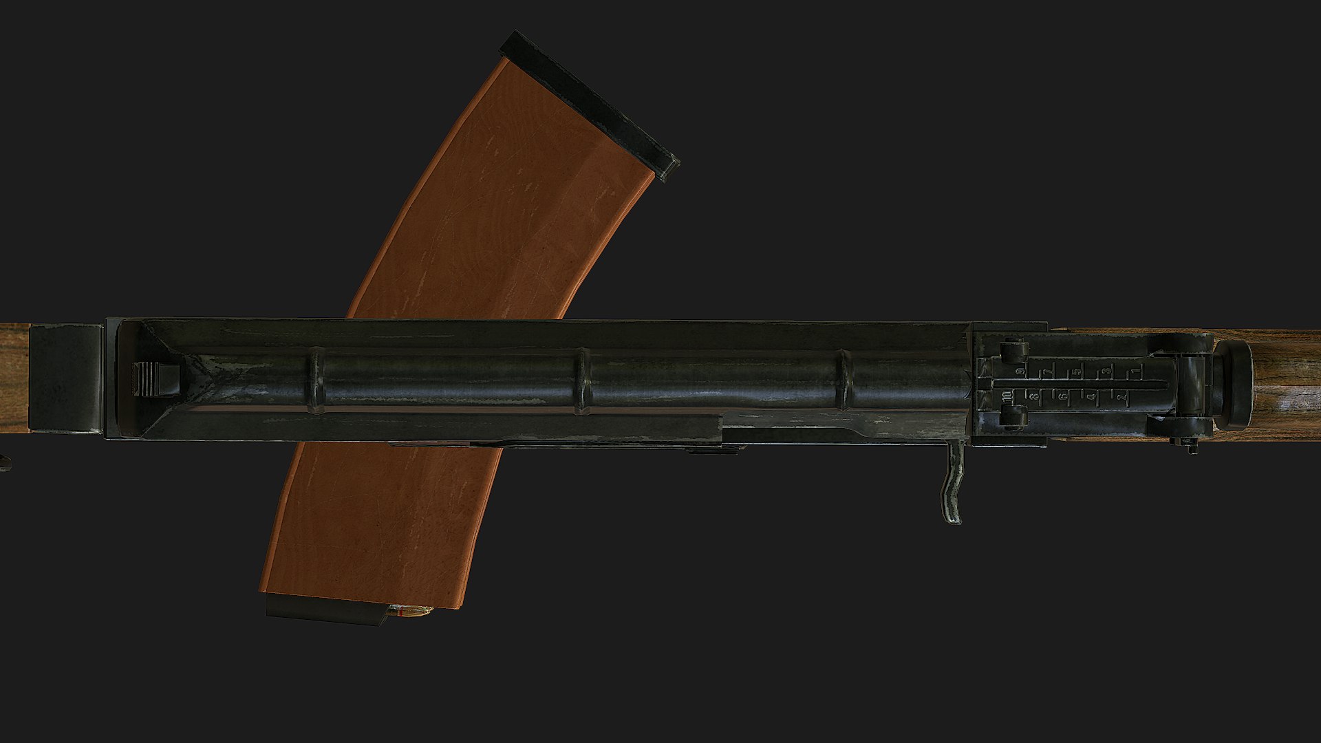 3d model kalashnikov assault rifle