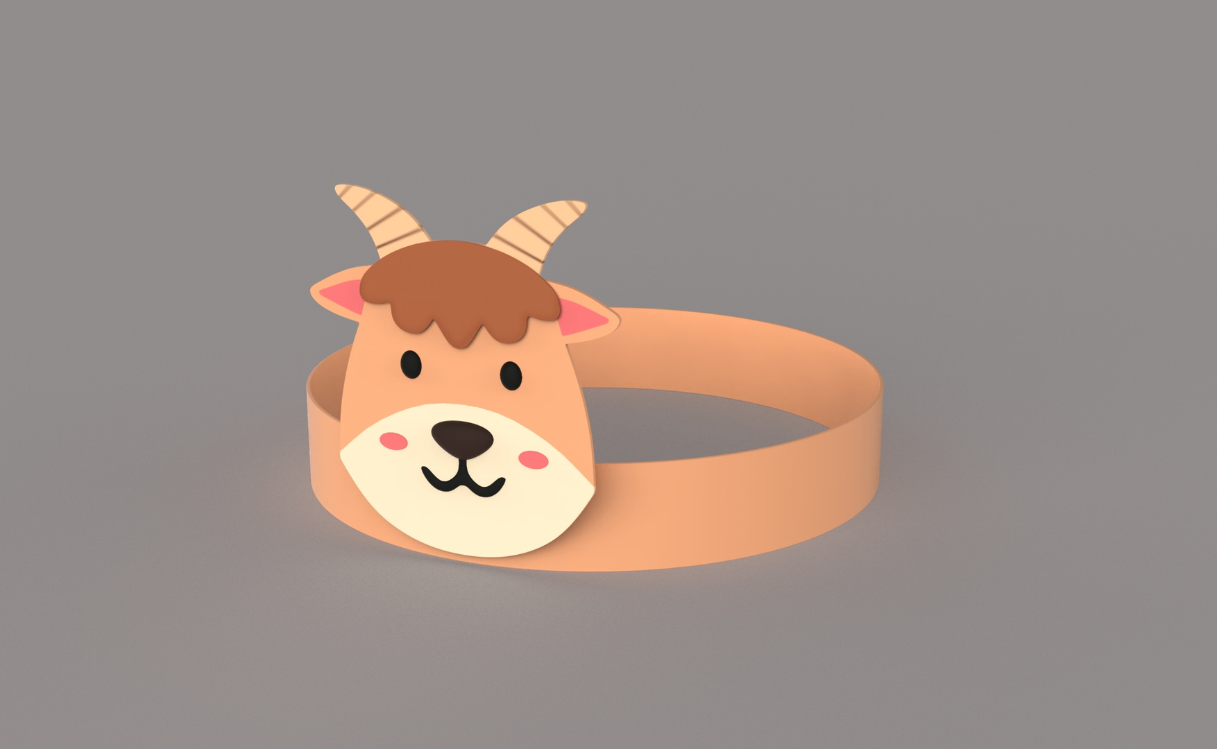 Paper Goat Headband 3D Model - TurboSquid 2265631