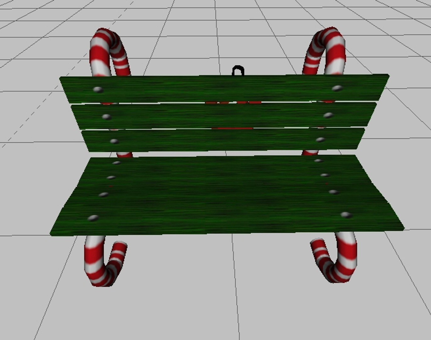 3d Candy Cane Bench Christmas Model