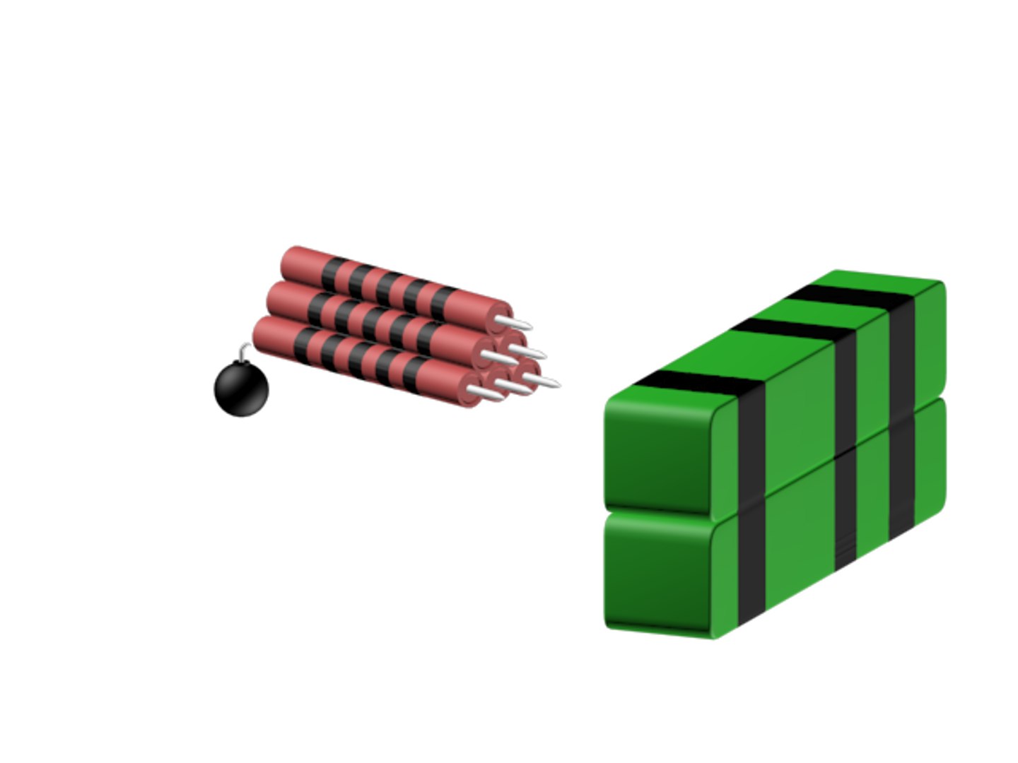 Cartoon Bomb Pack 3d Model