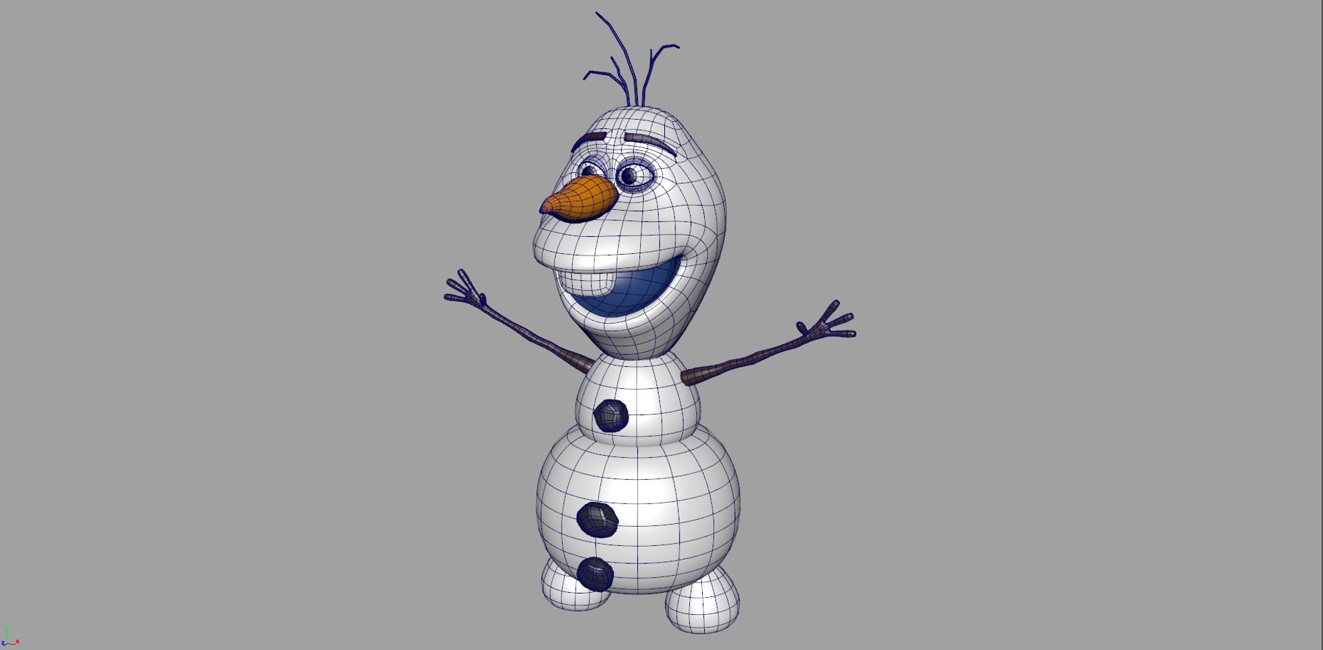3D Olaf Frozen Model - TurboSquid 1477899