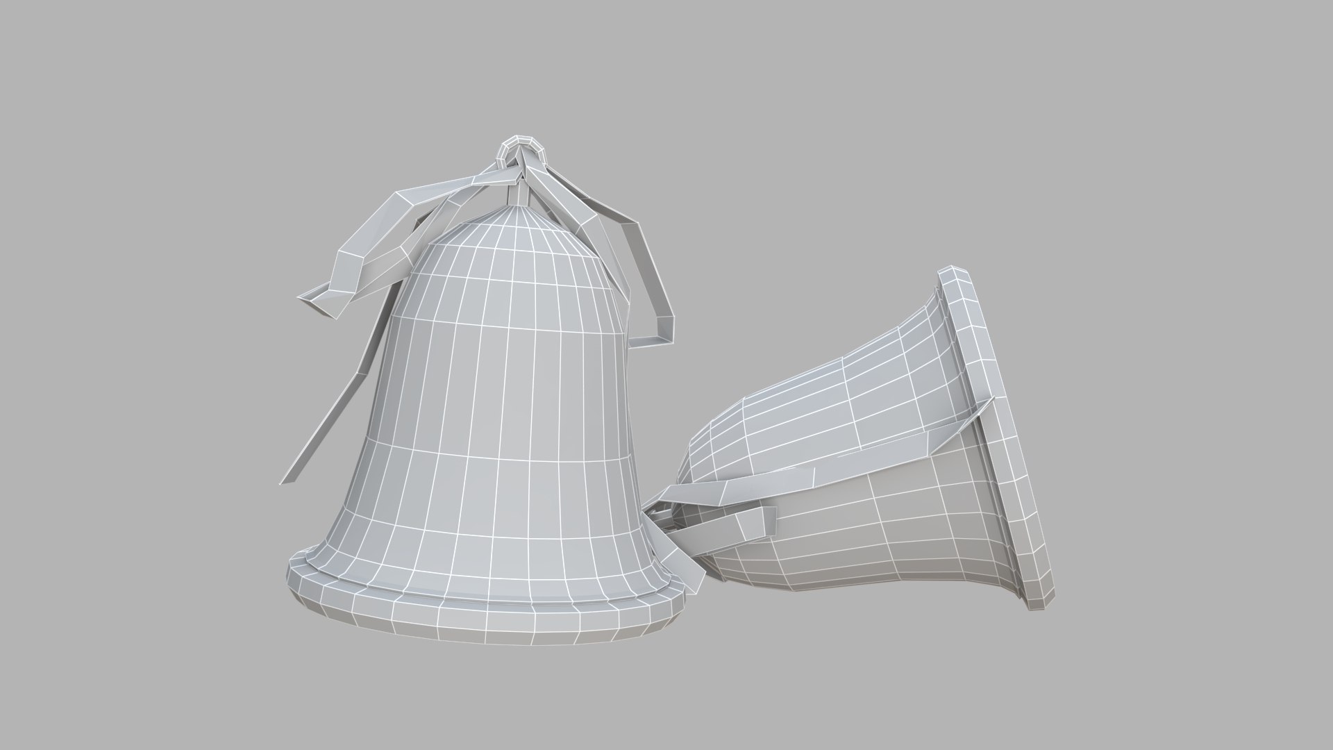 3D Model Bells 02 Silver - TurboSquid 2343173