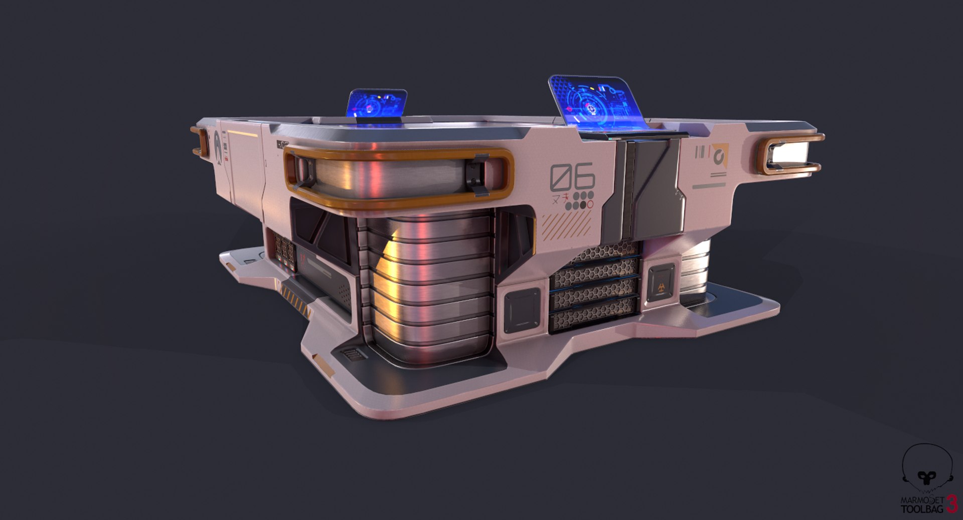 3D sci-fi table pbr - TurboSquid 1349420