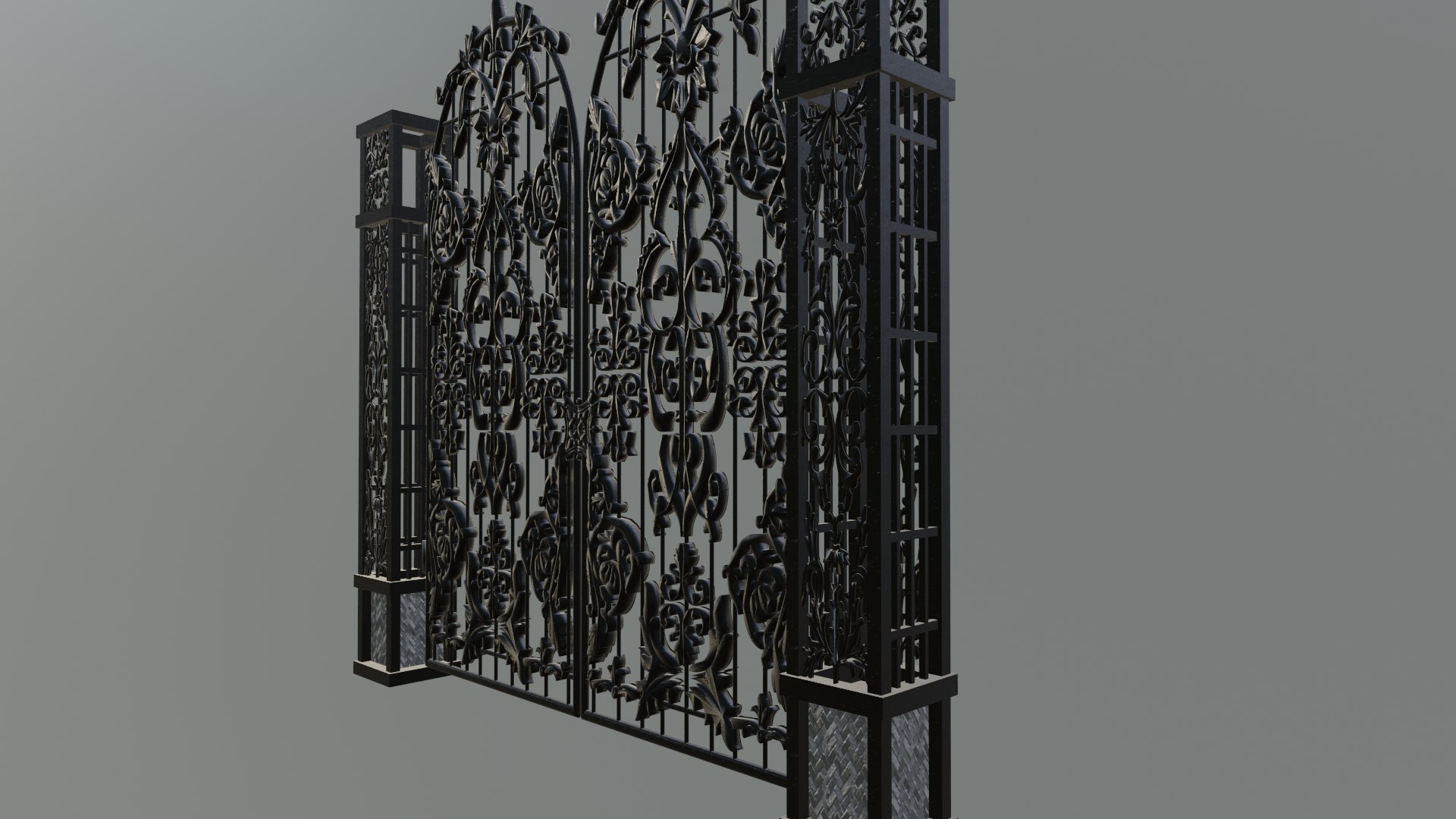Wrought Iron Gate 3D - TurboSquid 1500954