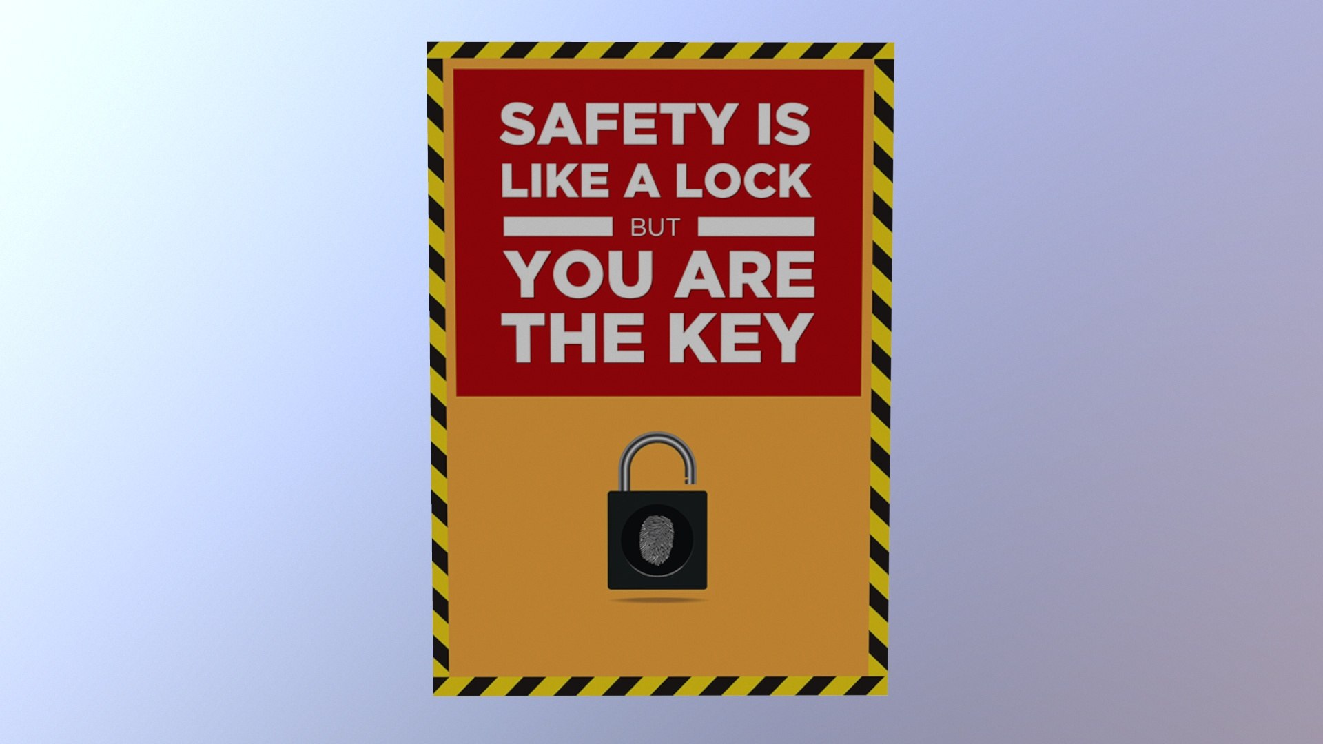 Safety Key Sign Poster Model - TurboSquid 2289539