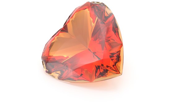 Heart Shape Imperial Topaz model - TurboSquid 1886233