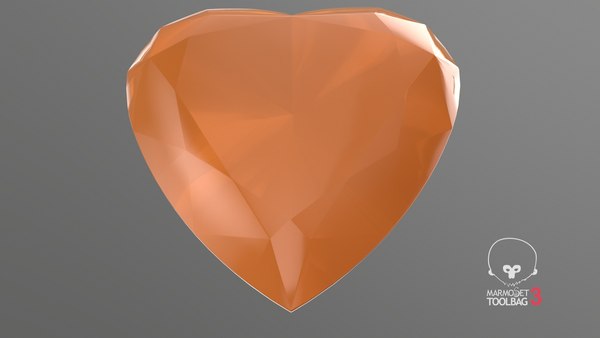 Heart Shape Imperial Topaz model - TurboSquid 1886233