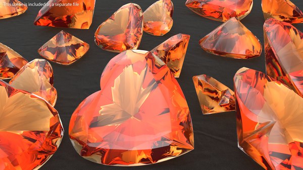 Heart Shape Imperial Topaz model - TurboSquid 1886233