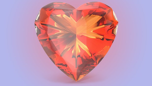 Heart Shape Imperial Topaz model - TurboSquid 1886233
