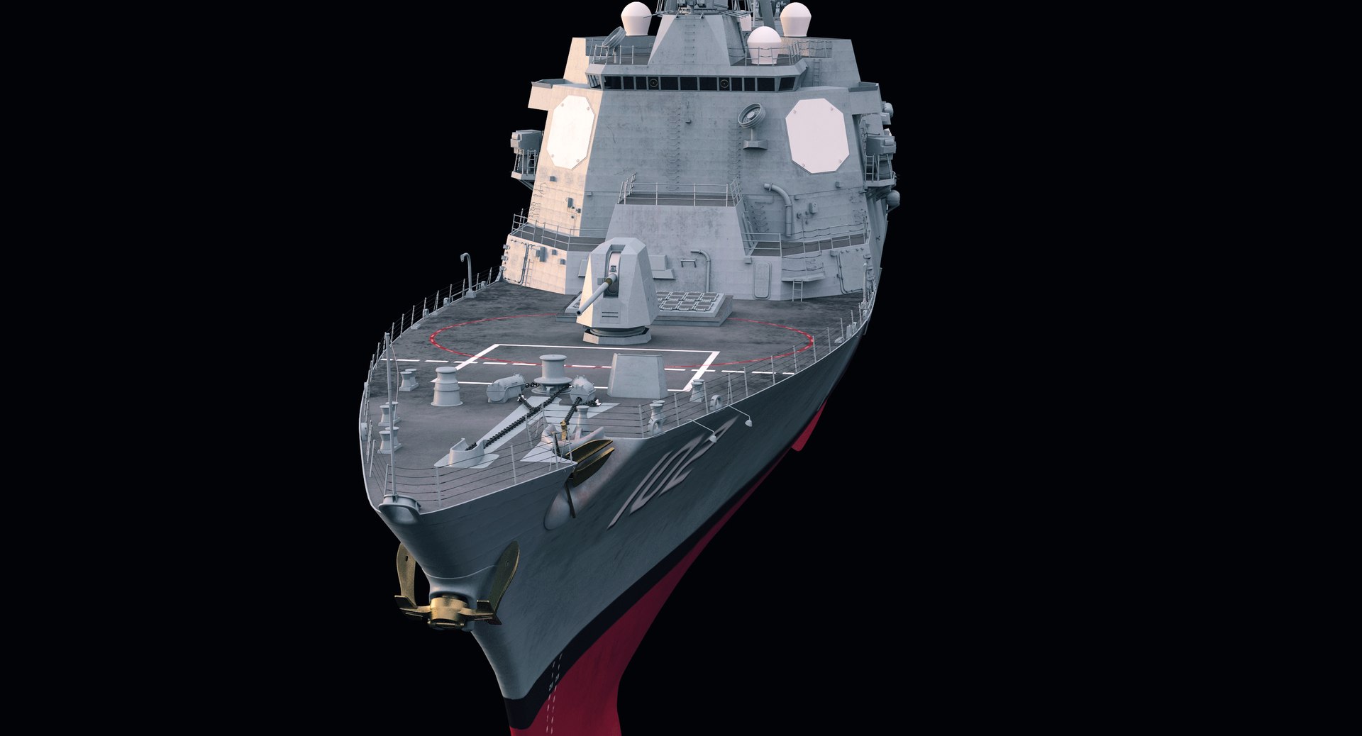 3d model uss ddg 102 2
