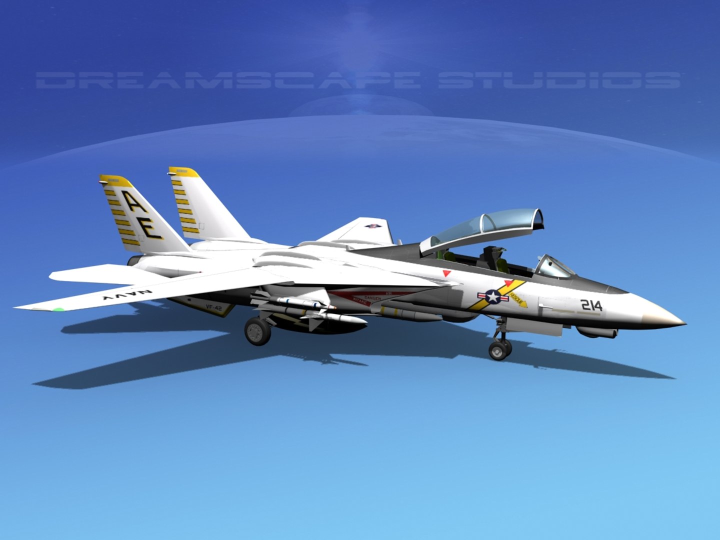 grumman fighter f-14 f14 3d model