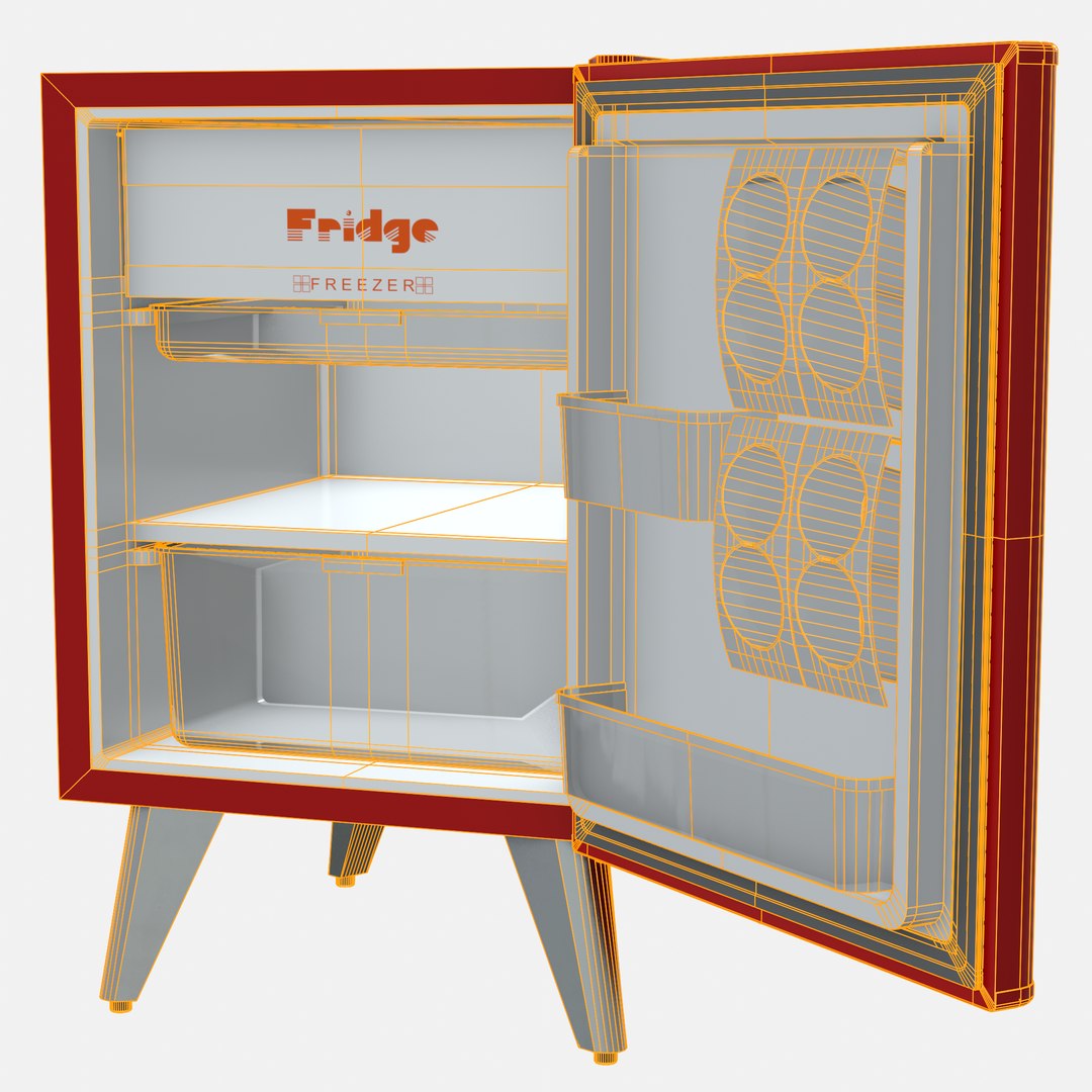 Mini Fridge Red 3D - TurboSquid 1894236