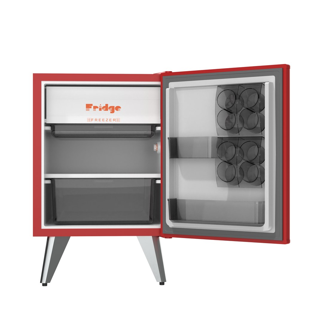 Mini Fridge Red 3D - TurboSquid 1894236