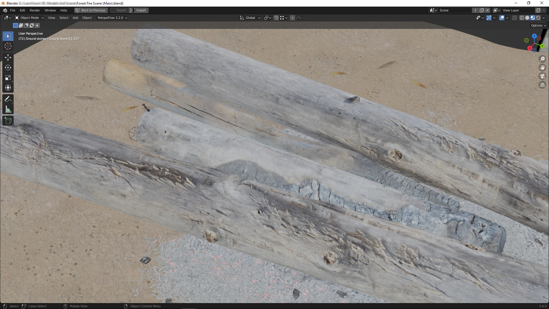 3D Model Forest Fire Scene FX - TurboSquid 1834096