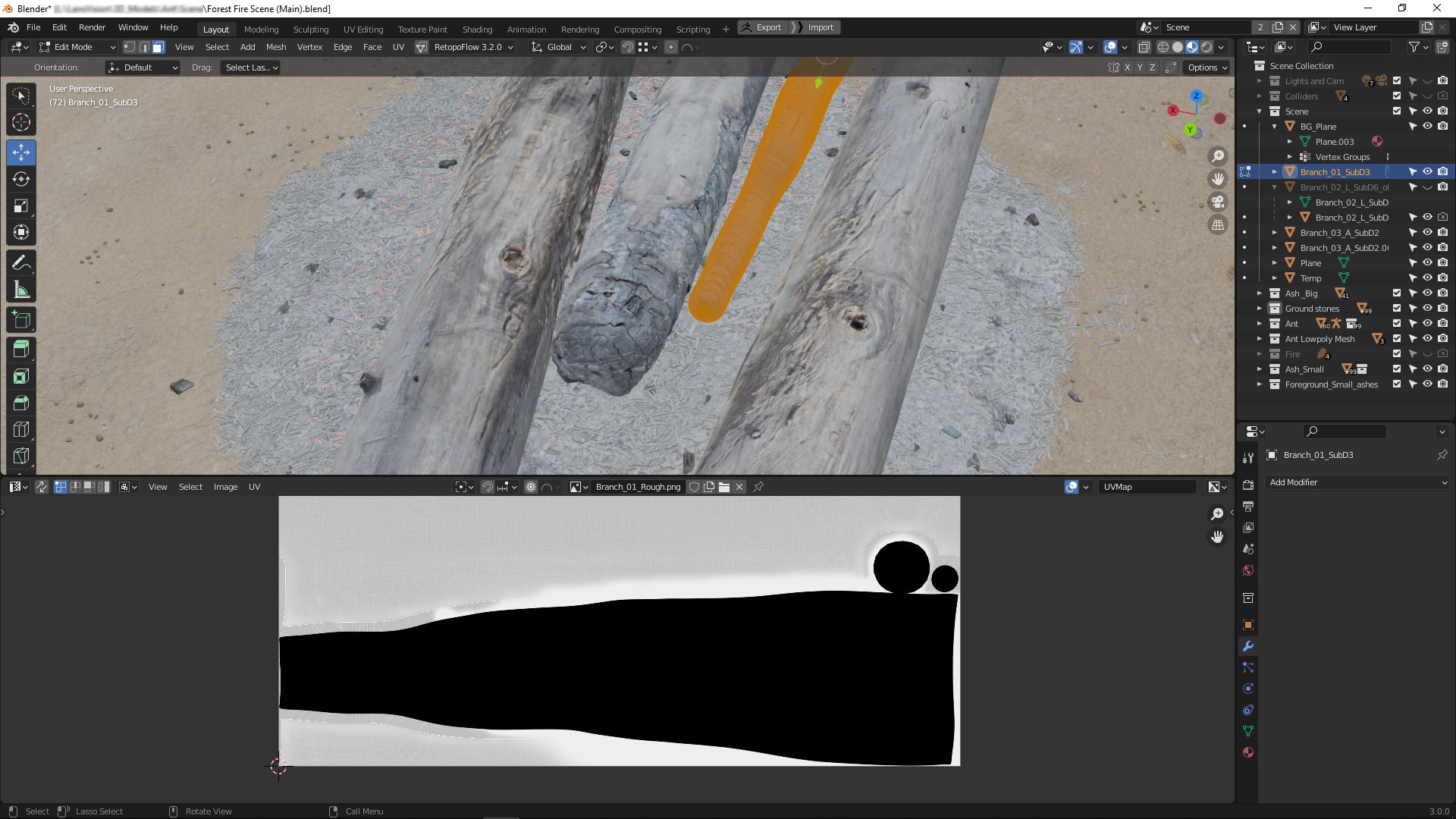 3D Model Forest Fire Scene FX - TurboSquid 1834096