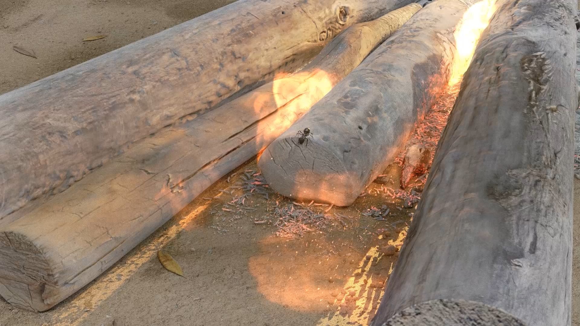 3D Model Forest Fire Scene FX - TurboSquid 1834096