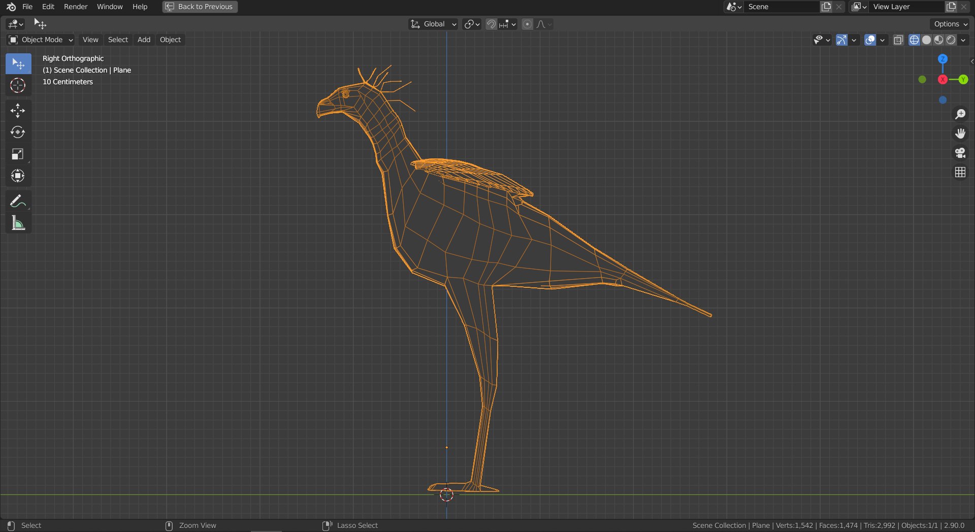 3D Secretary Bird - TurboSquid 1647864