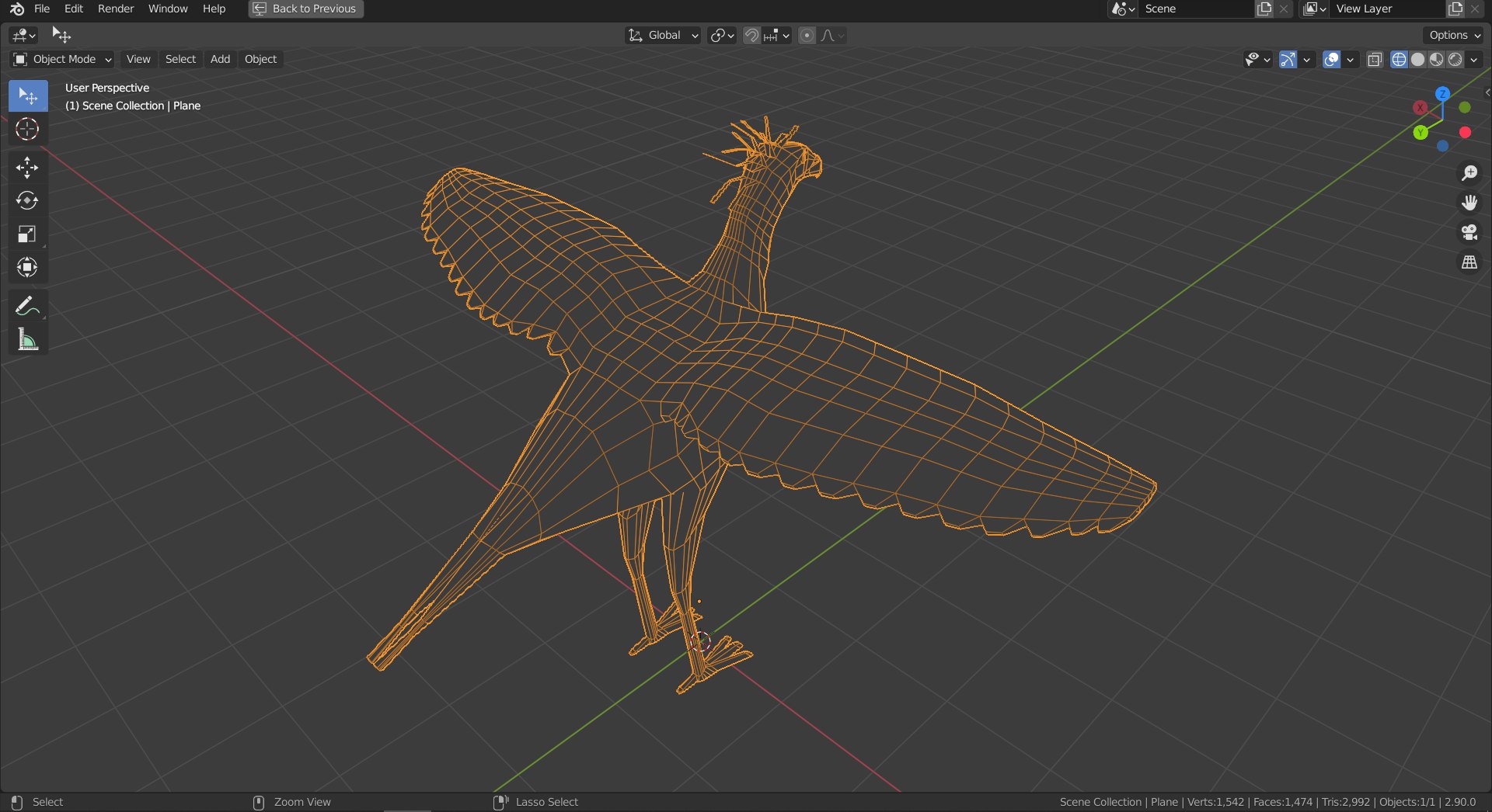 3D Secretary Bird - TurboSquid 1647864