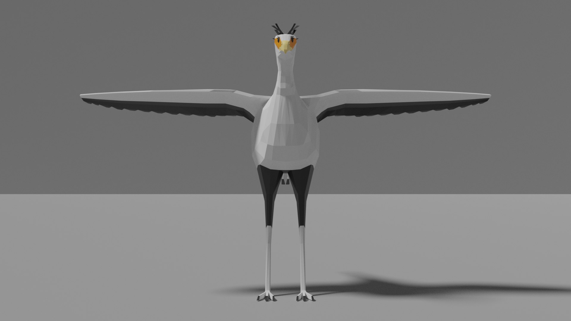 3D Secretary Bird - TurboSquid 1647864