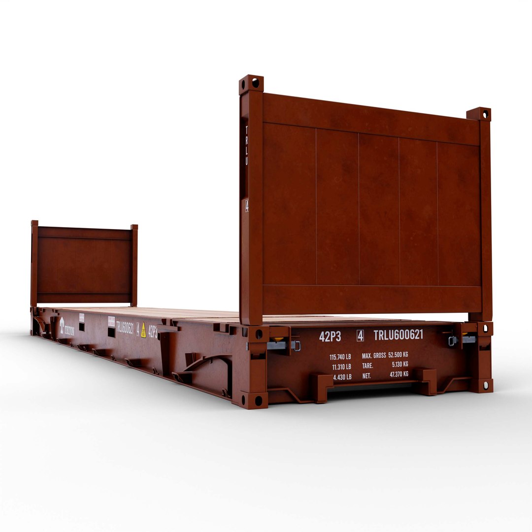 40FT Flush Folding Flatrack 3D - TurboSquid 2174687