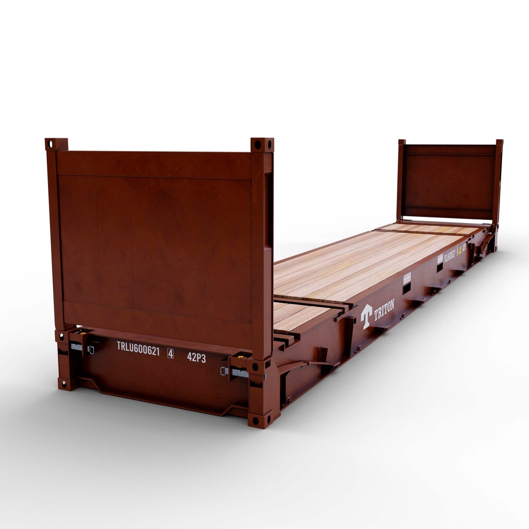 40FT Flush Folding Flatrack 3D - TurboSquid 2174687