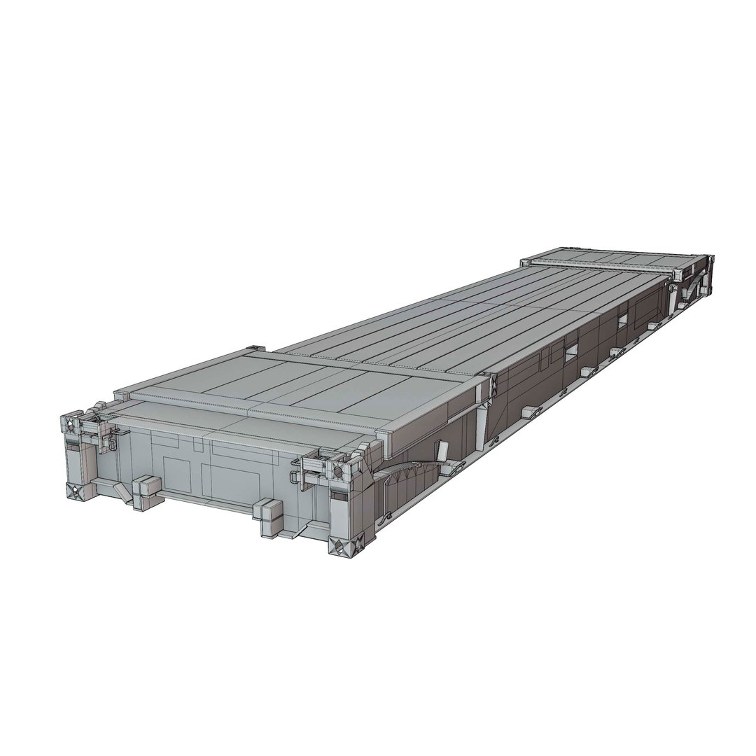 40FT Flush Folding Flatrack 3D - TurboSquid 2174687