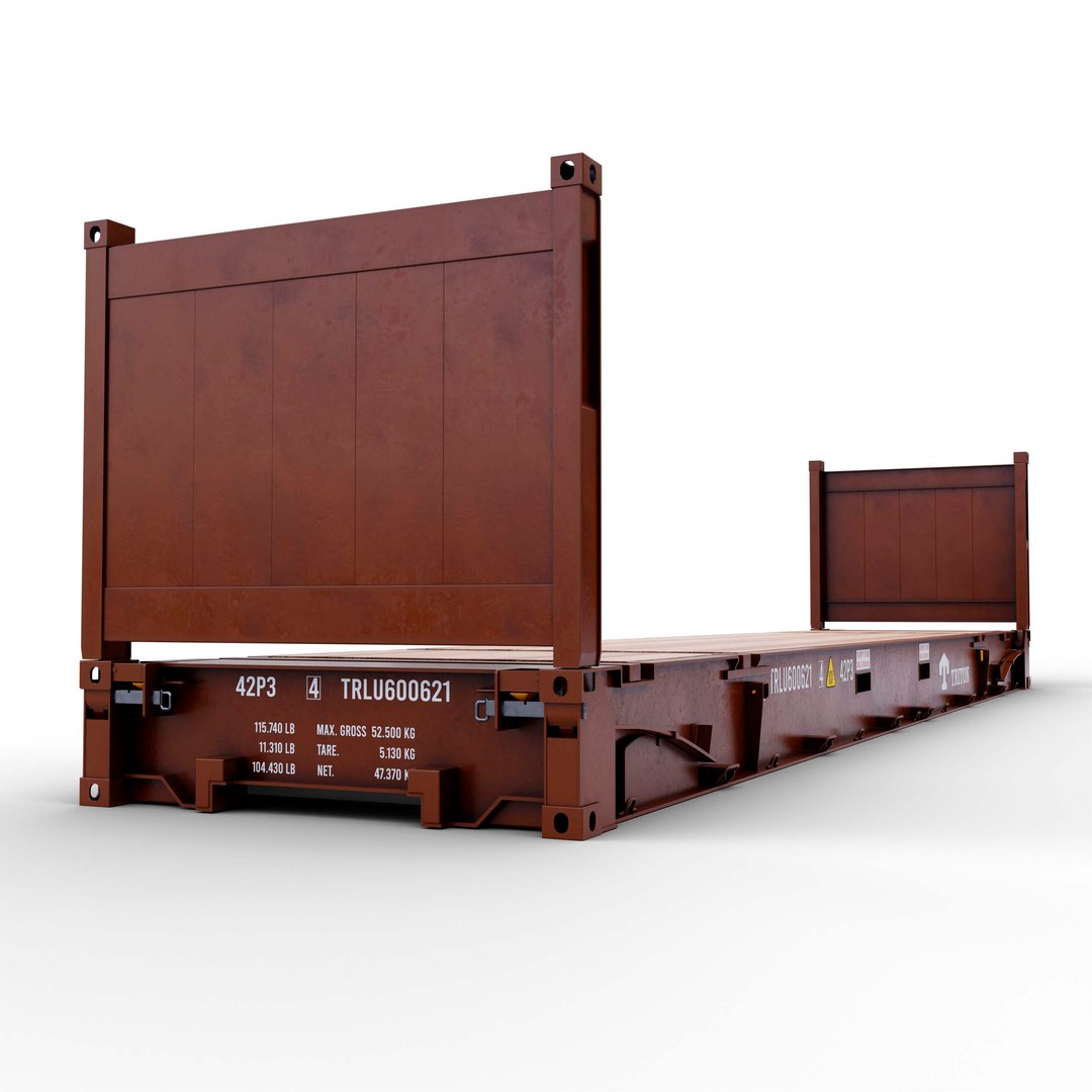 40FT Flush Folding Flatrack 3D - TurboSquid 2174687