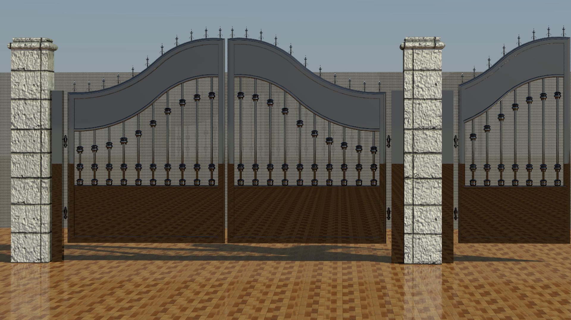 Main Gate Revit Family Collection 3D Model - TurboSquid 2123665