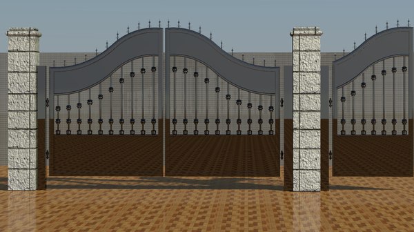 modelo 3d Colección de la familia Main Gate Revit - TurboSquid 2123665