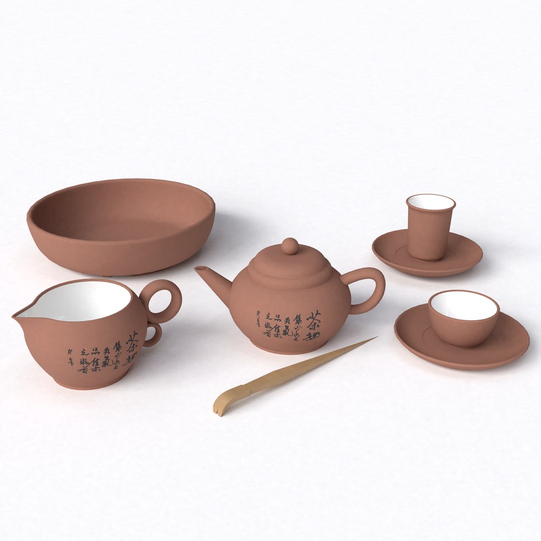 3D Chinese traditional ceremony tea set model - TurboSquid 2050212