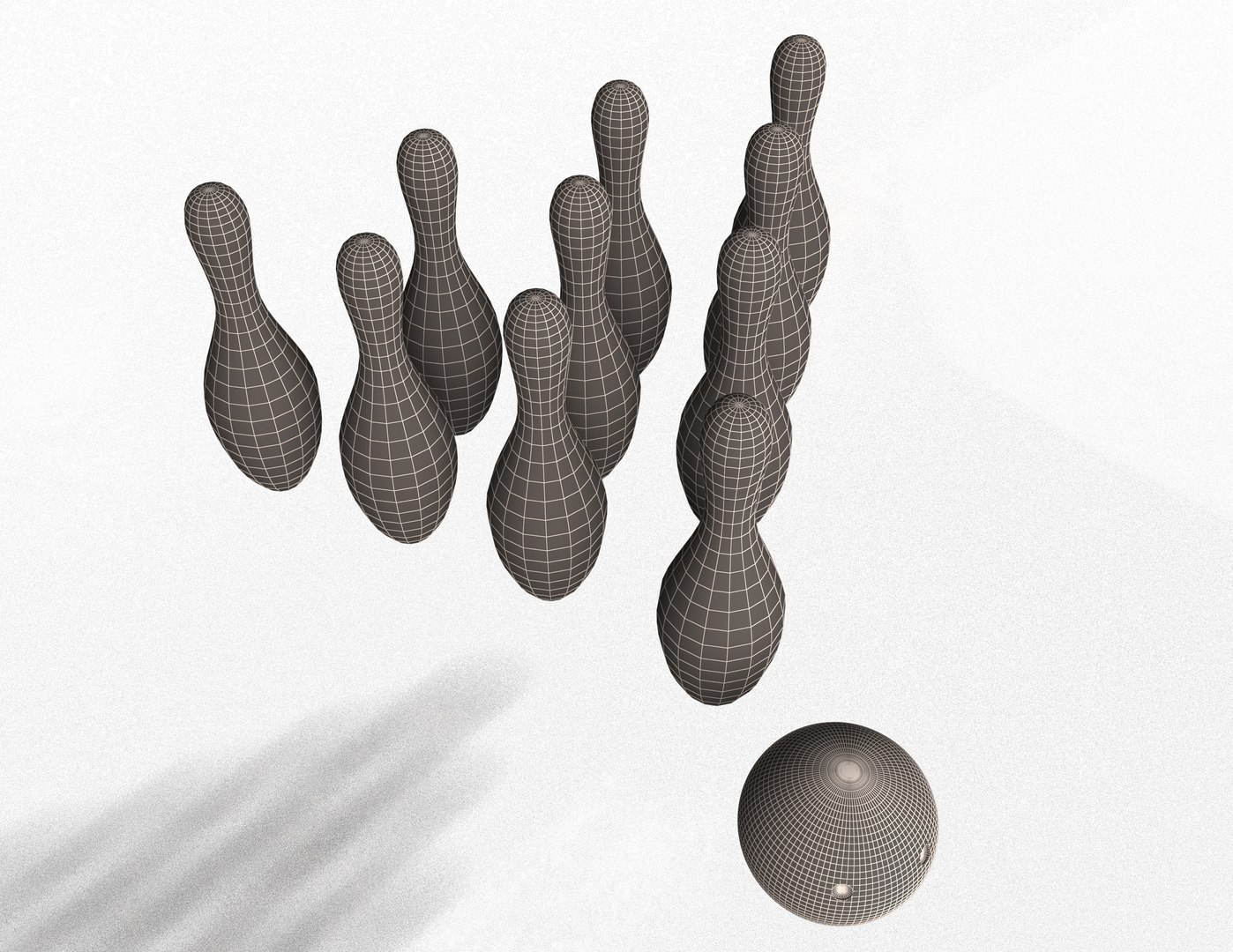 3D Bowling Ball and Pins model - TurboSquid 1744957