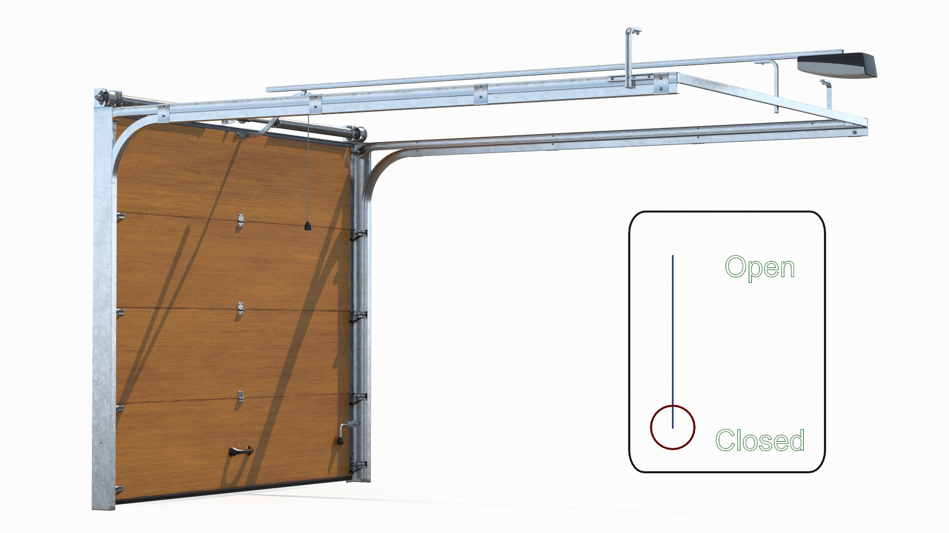 3D Retractable Garage Door System Rigged - TurboSquid 2326399
