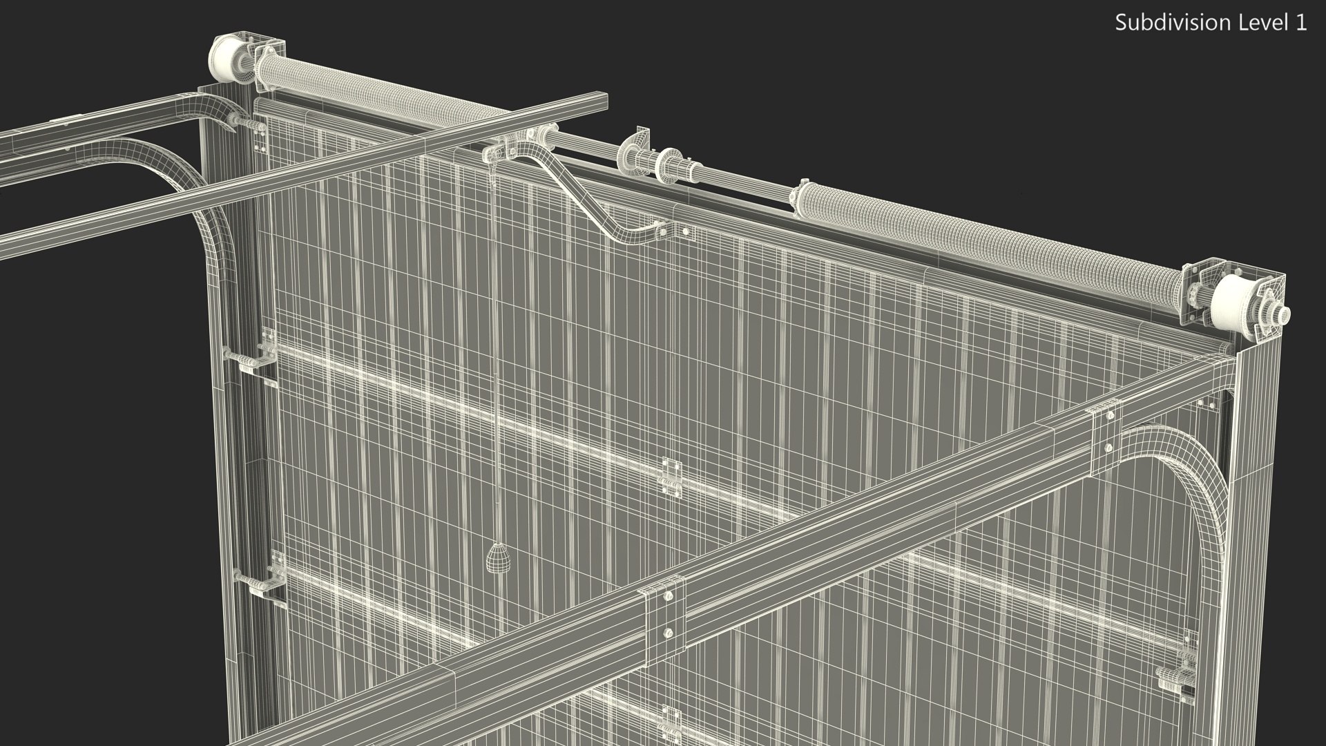 3D Retractable Garage Door System Rigged - TurboSquid 2326399