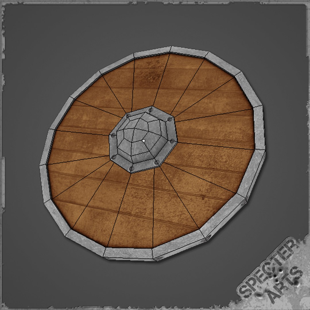 nordic shield wooden 3d 3ds