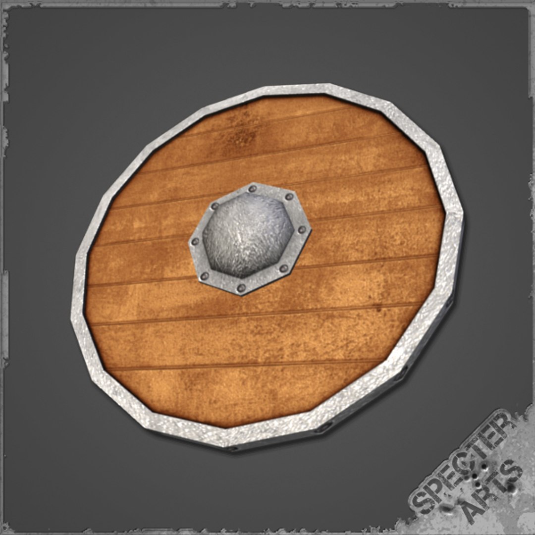 nordic shield wooden 3d 3ds