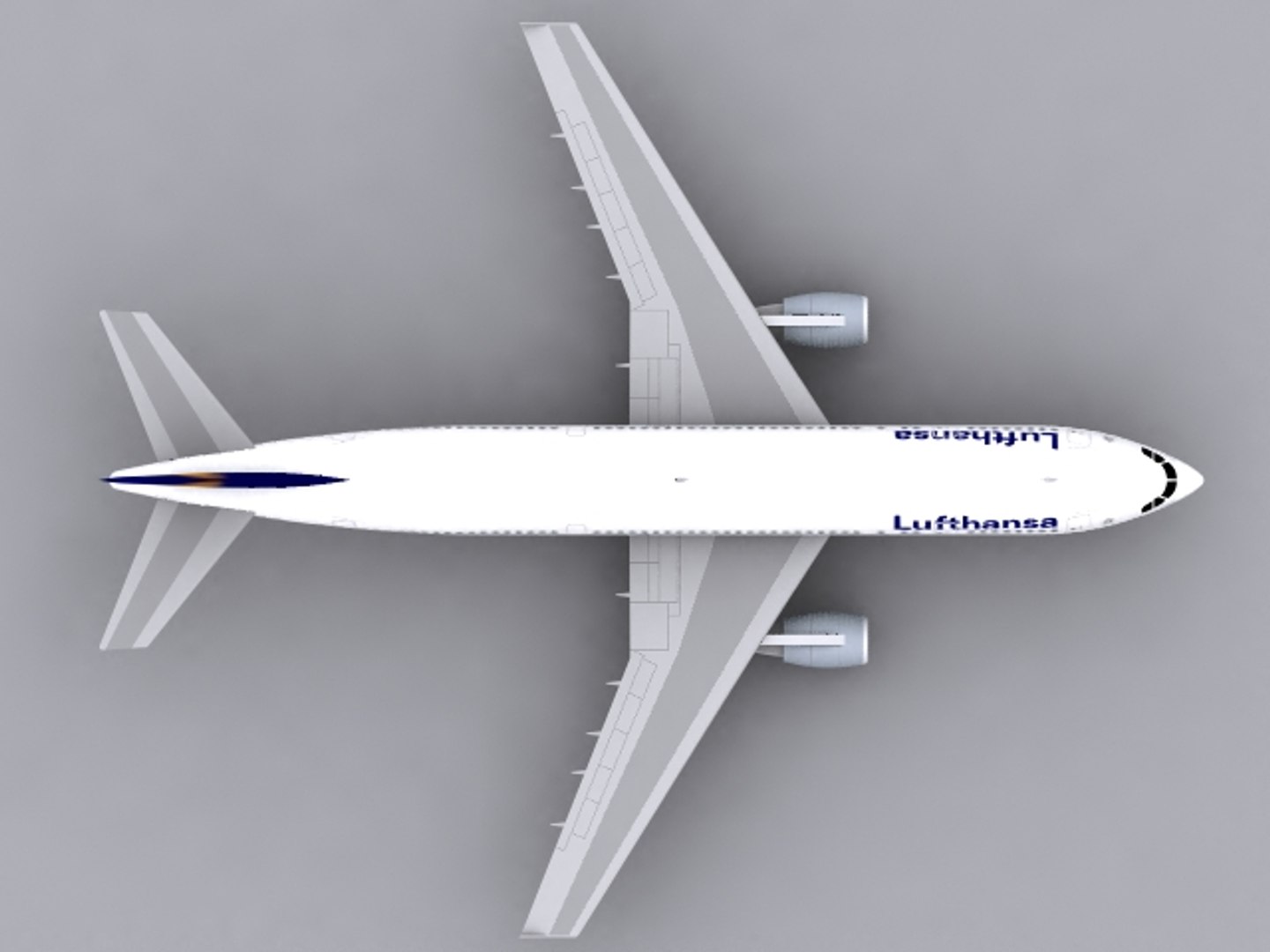 3d Airbus A300-600 Lufthansa Aircraft Model