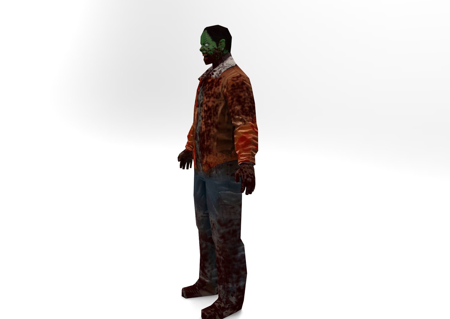 Zombie Male Character 3d Max