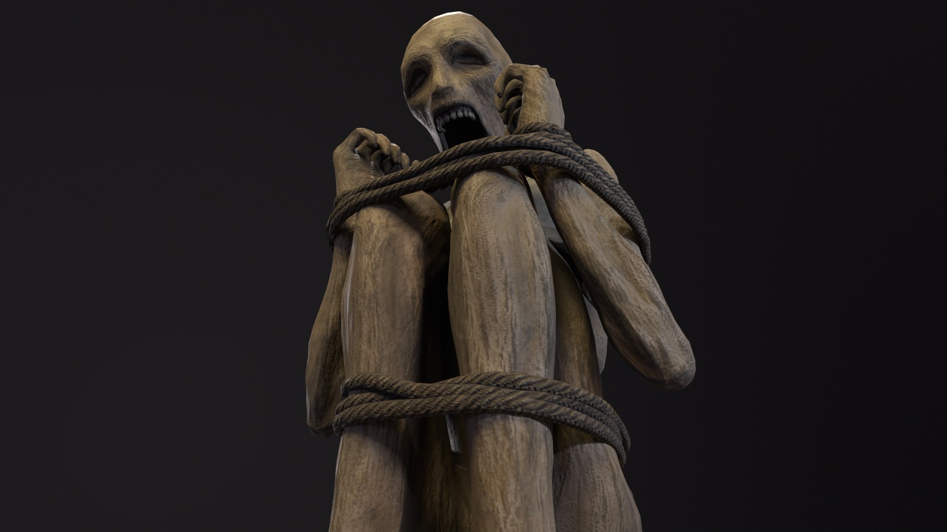 3D Mummified Corpse Tied Up model - TurboSquid 2175249