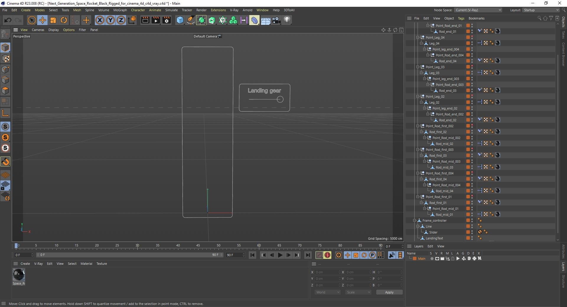 3D Next Generation Space Rocket Black Rigged For Cinema 4D Model - TurboSquid 2399669