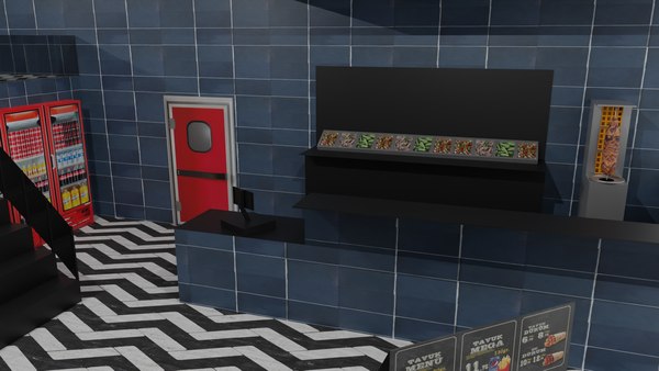 modelo 3d Interior del restaurante kebab - TurboSquid 2140770