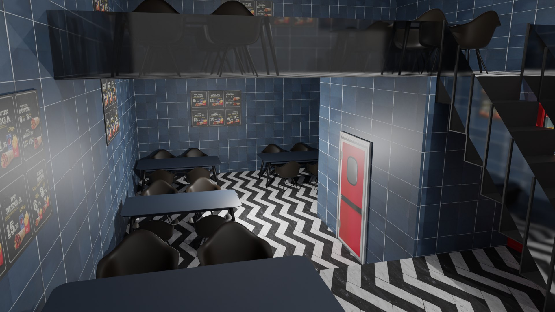 3D Model Kebab Restaurant Interior - TurboSquid 2140770